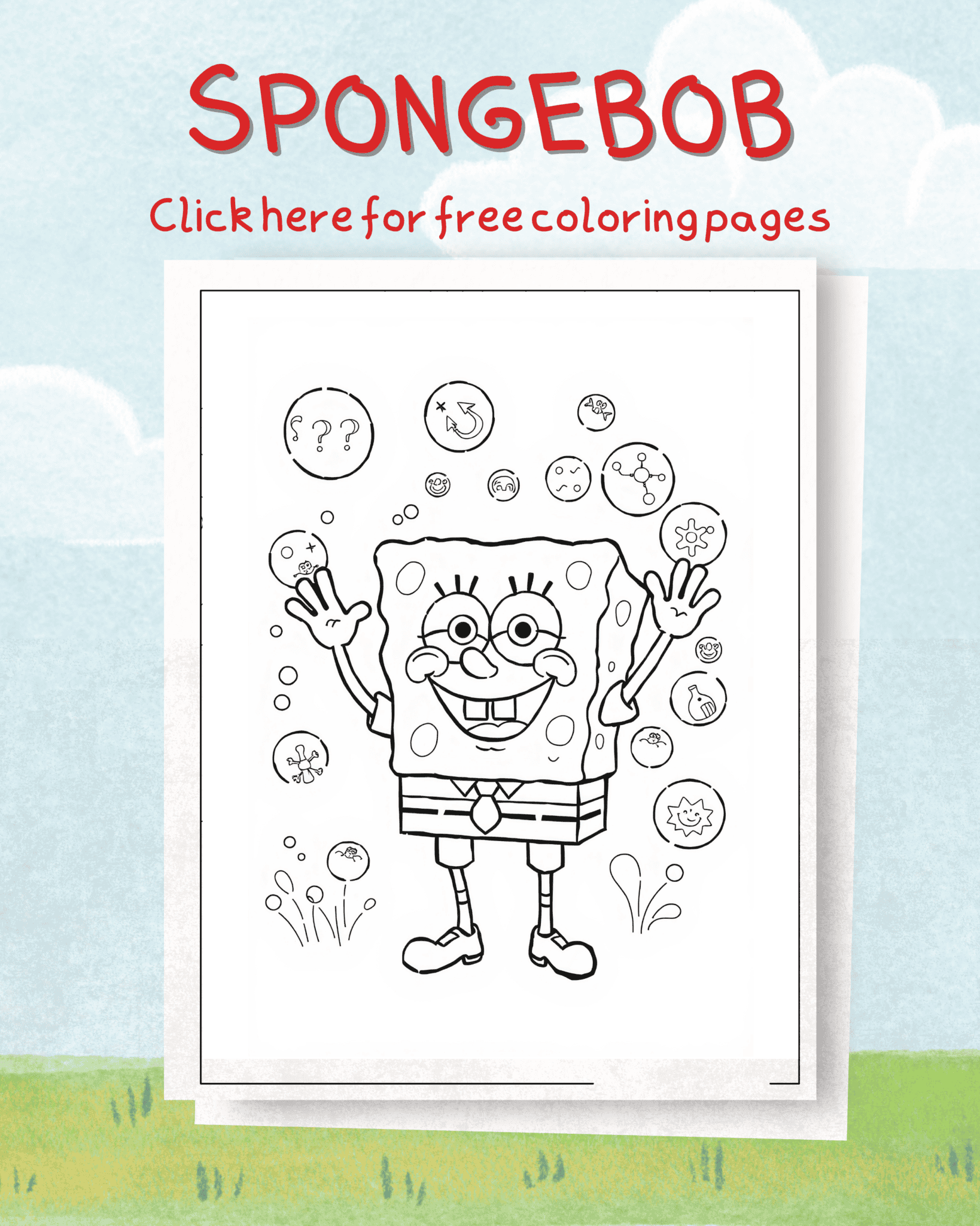 SpongeBob - Free Coloring Pages, PDF Printables and Worksheets - Lesson ...