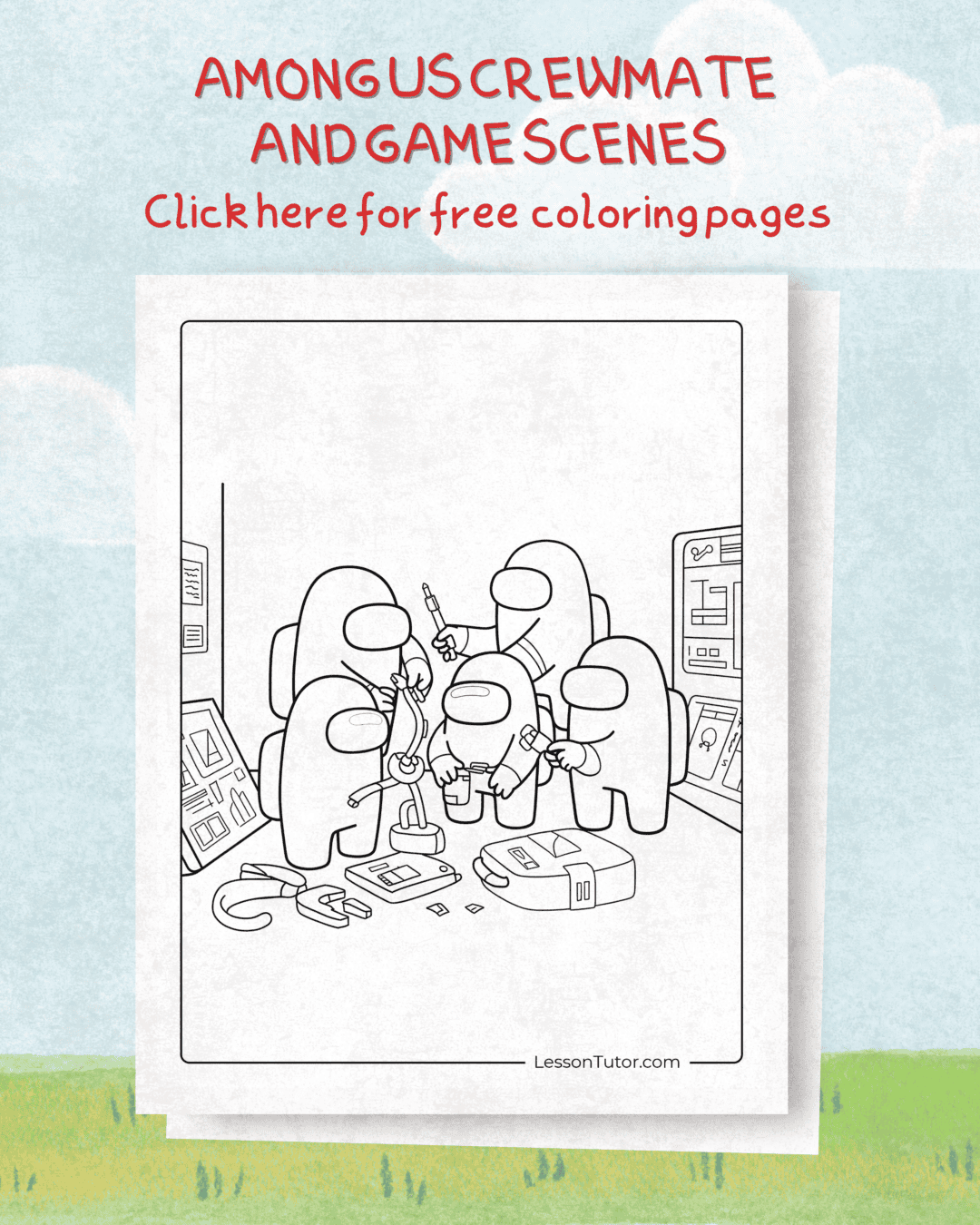 Among Us - Free Coloring Pages, PDF Printables and Worksheets - Lesson ...