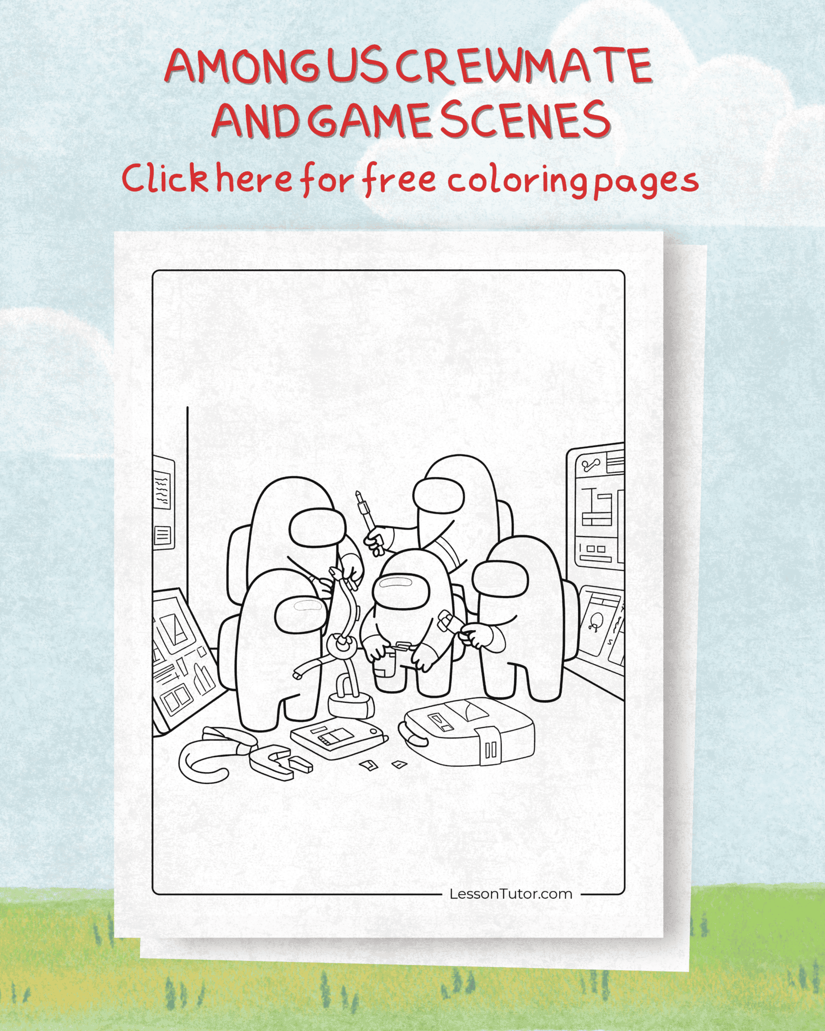 Among Us - Free Coloring Pages, PDF Printables and Worksheets - Lesson ...