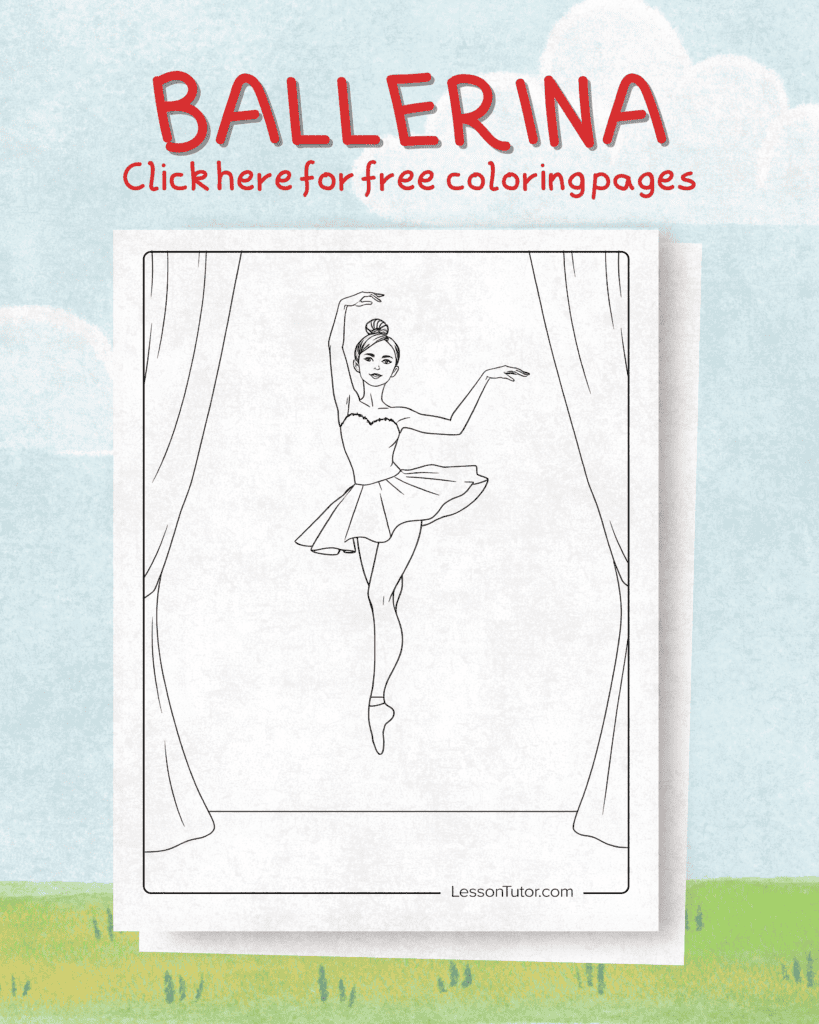 Ballet - Free Coloring Pages, PDF Printables and Worksheets - Lesson Tutor