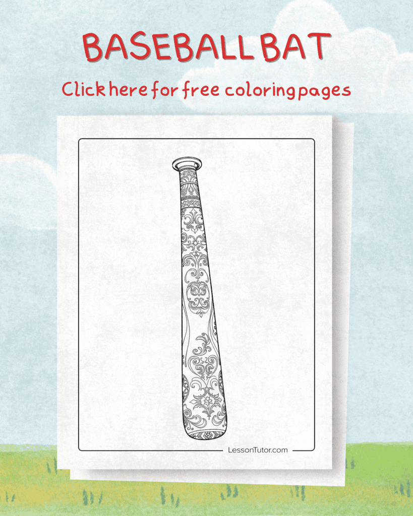 Baseball - Free Coloring Pages, PDF Printables and Worksheets - Lesson ...