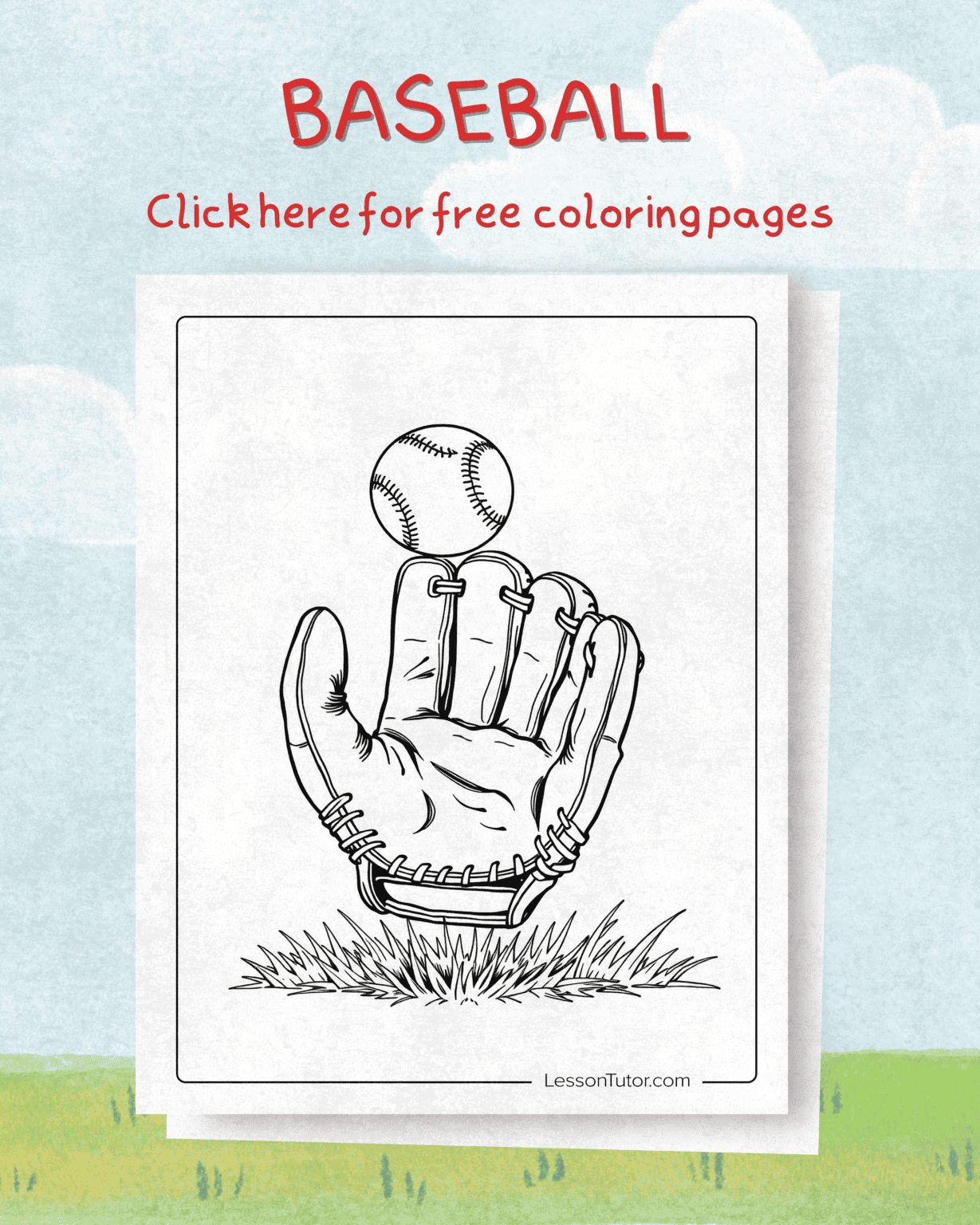 Baseball - Free Coloring Pages, PDF Printables and Worksheets - Lesson ...