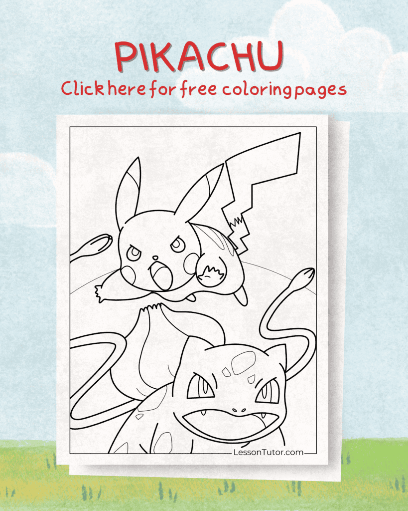 Pokémon - Free Coloring Pages, PDF Printables and Worksheets - Lesson Tutor