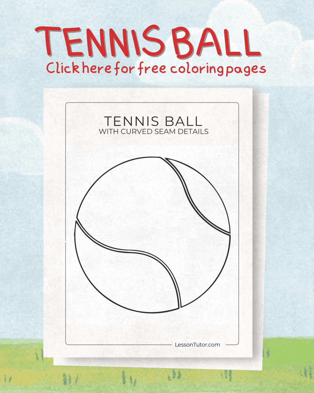 Tennis - Free Coloring Pages, PDF Printables and Worksheets - Lesson Tutor