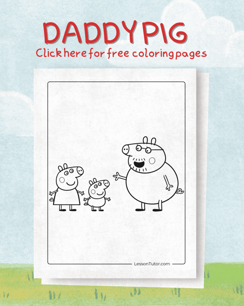 Peppa Pig - Free Coloring Pages, PDF Printables and Worksheets - Lesson ...