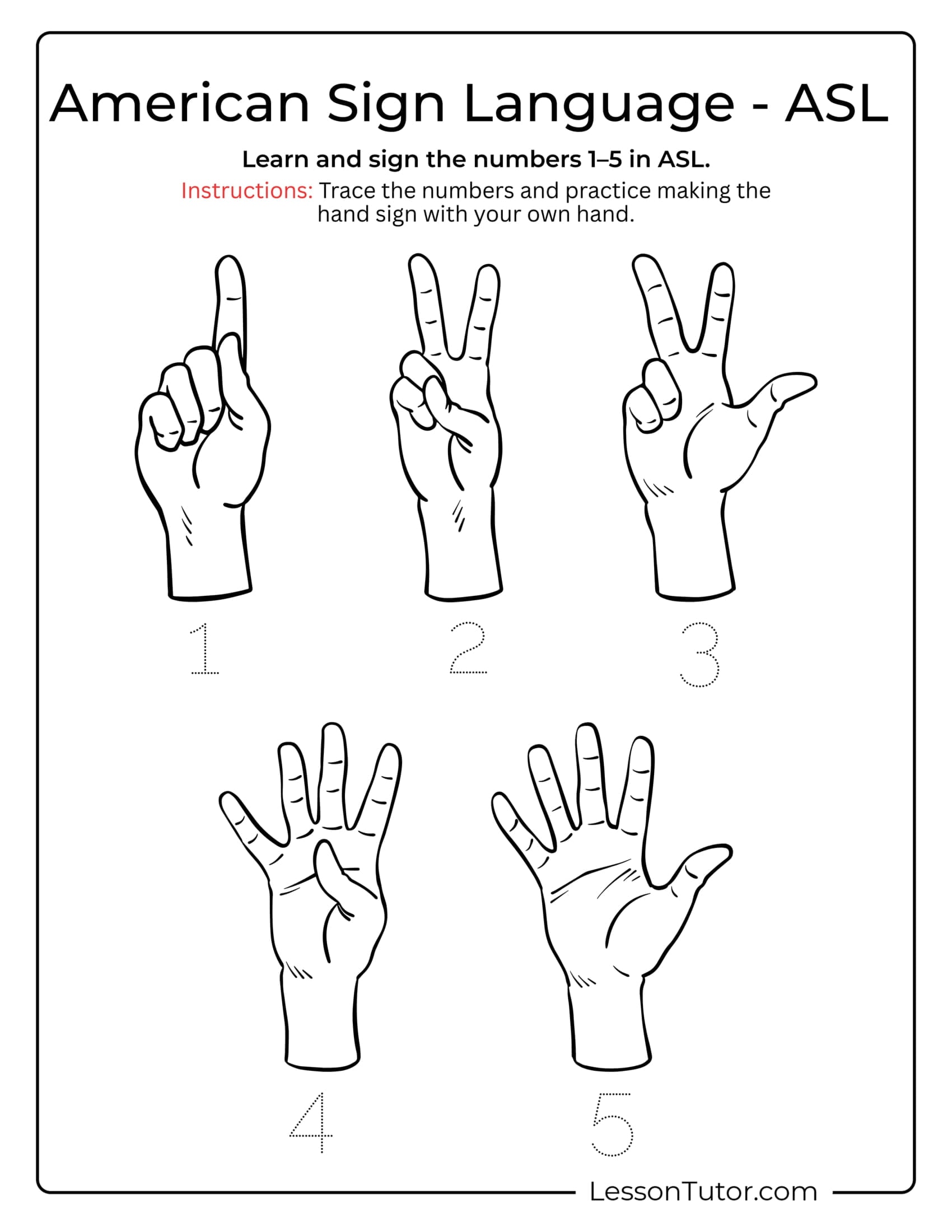 Sign Language – Everyday Phrases - Free Coloring Pages, PDF Printables ...