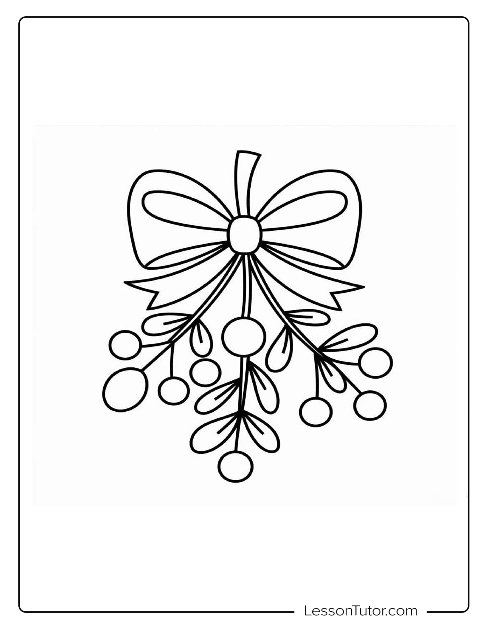 Mistletoe Coloring Pages - Lesson Tutor