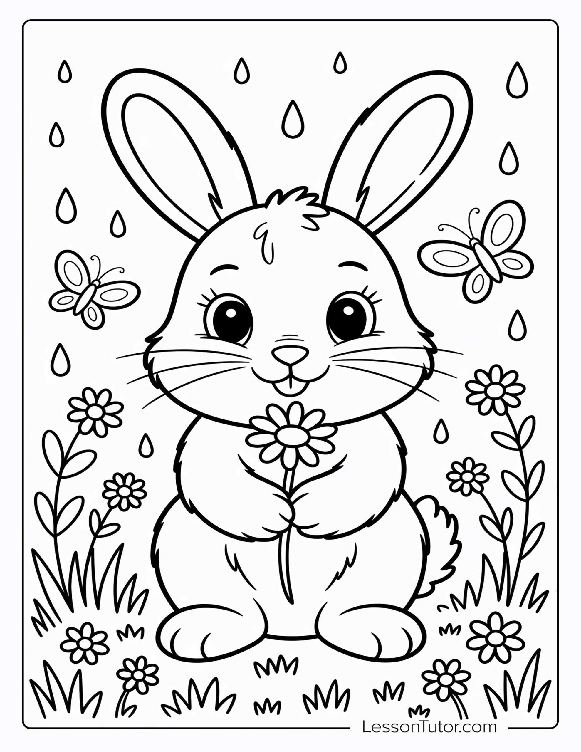 April Coloring Pages - Lesson Tutor