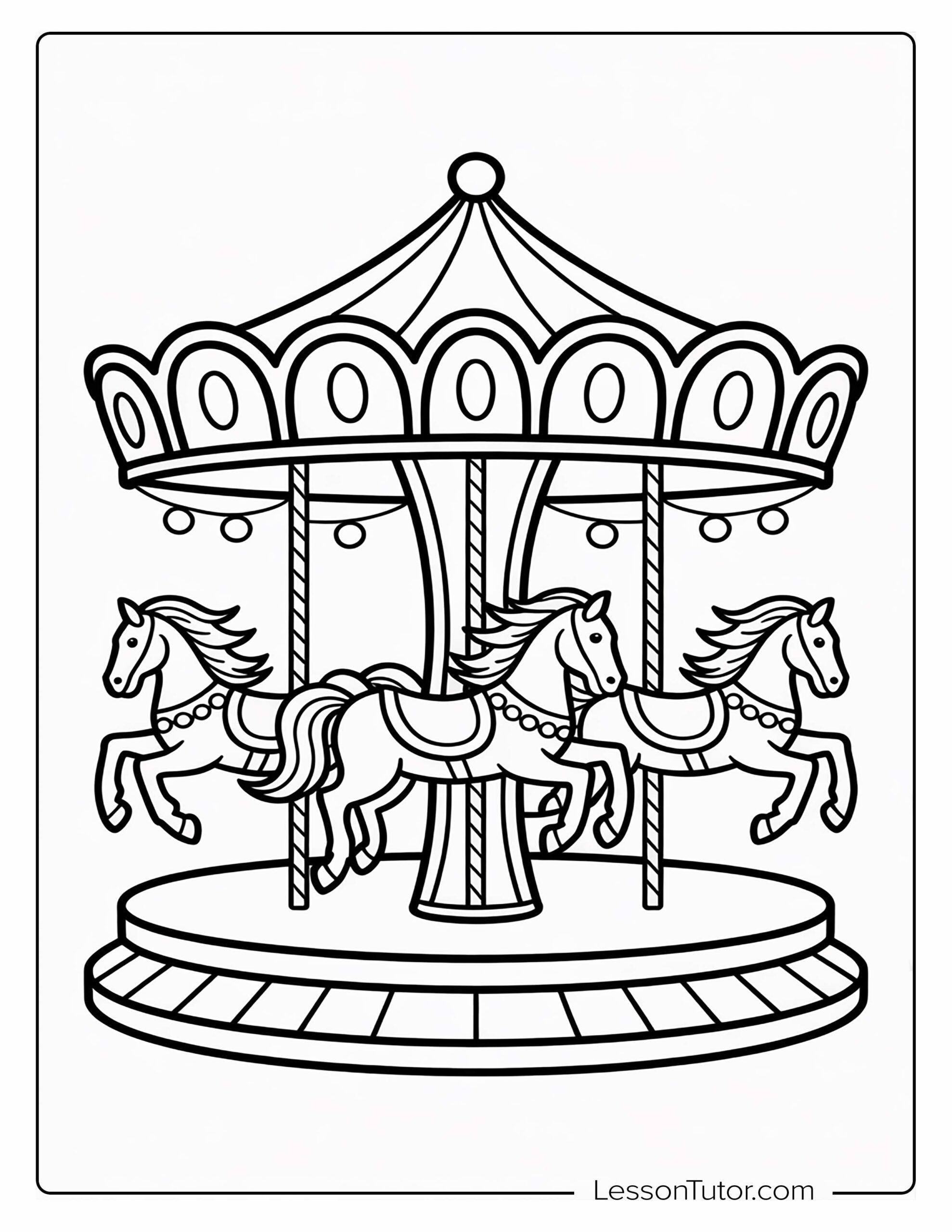 Circus & Carnival Coloring Pages - Lesson Tutor