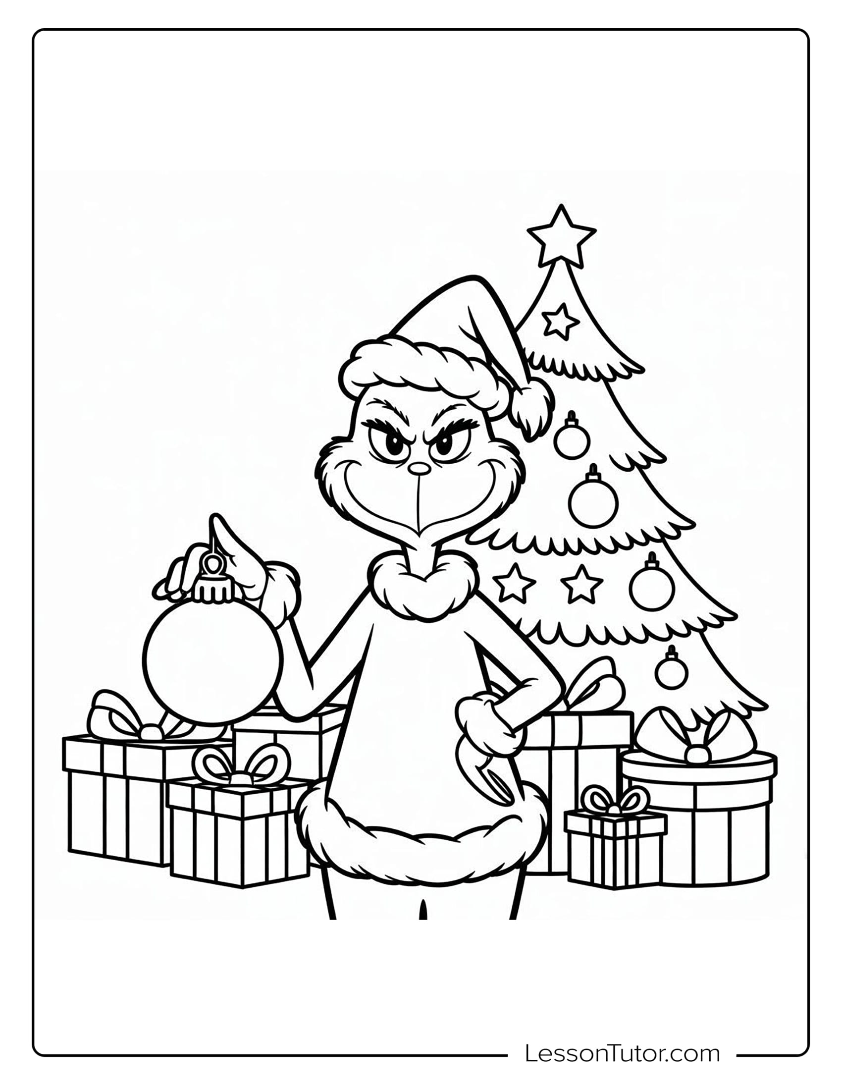 Grinch Coloring Pages - Lesson Tutor